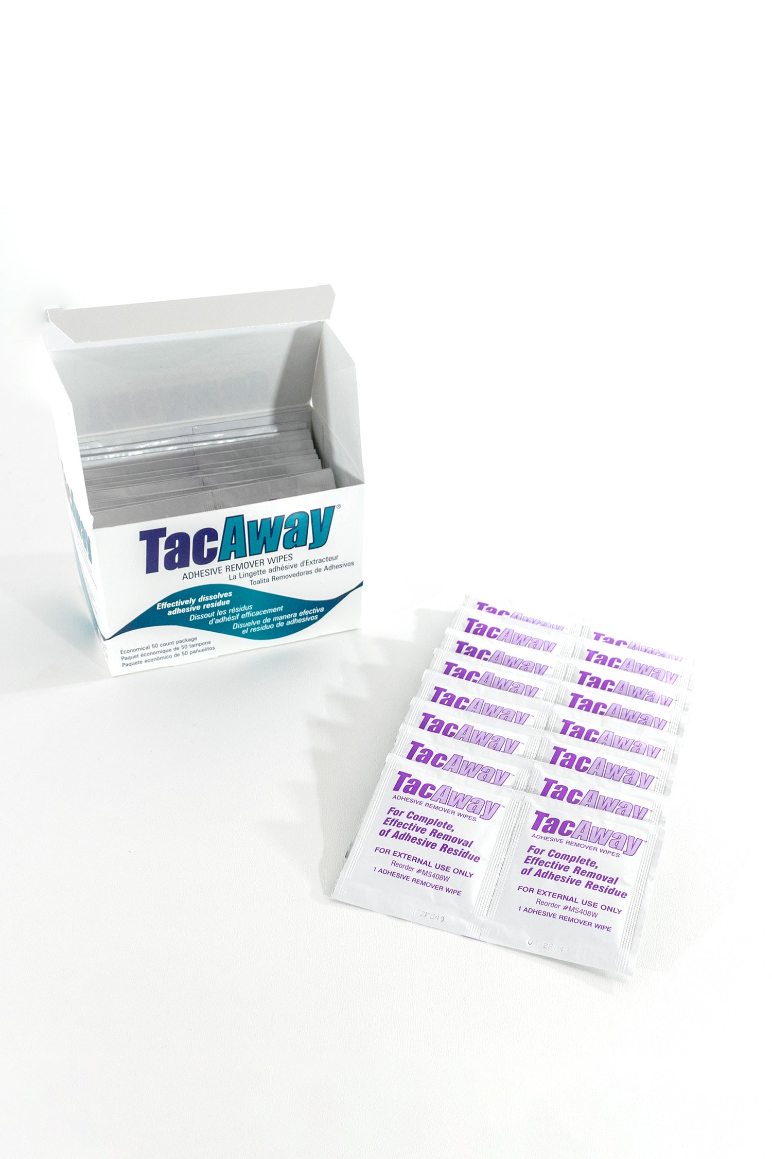 TAC AWAY adhesive remover wipes (50 ea) - TheBreastFormStore