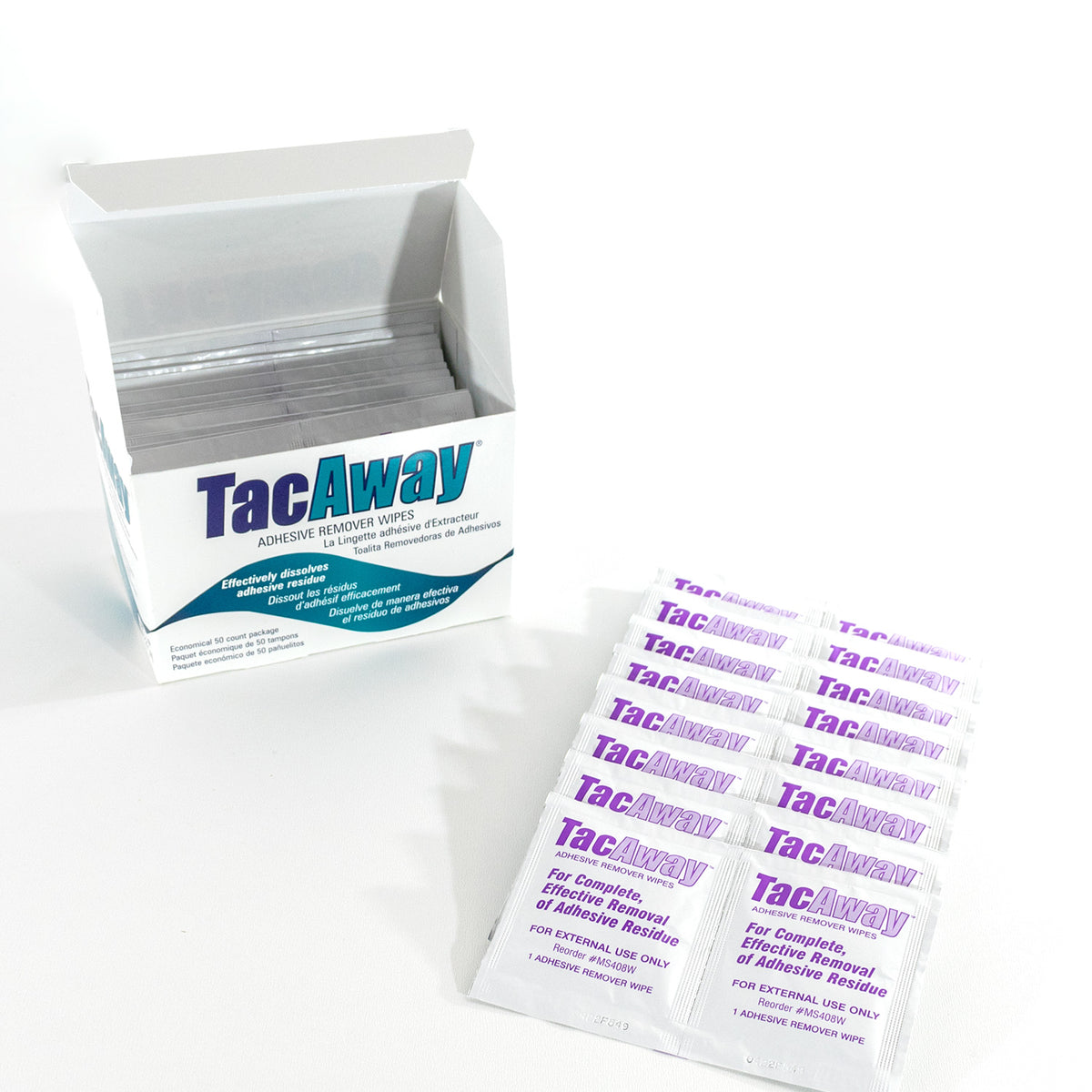 TAC AWAY adhesive remover wipes (50 ea) – The Breast Form Store